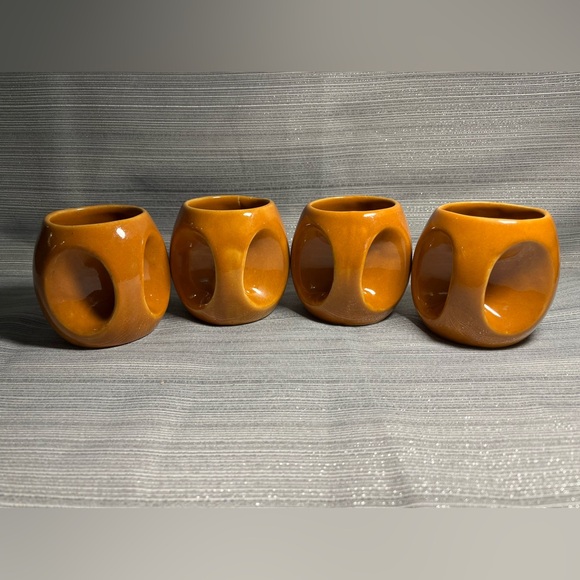 Dining | 4 Owl Mugs Holkham Pottery Style Mid Century Modern Retro Mug ...